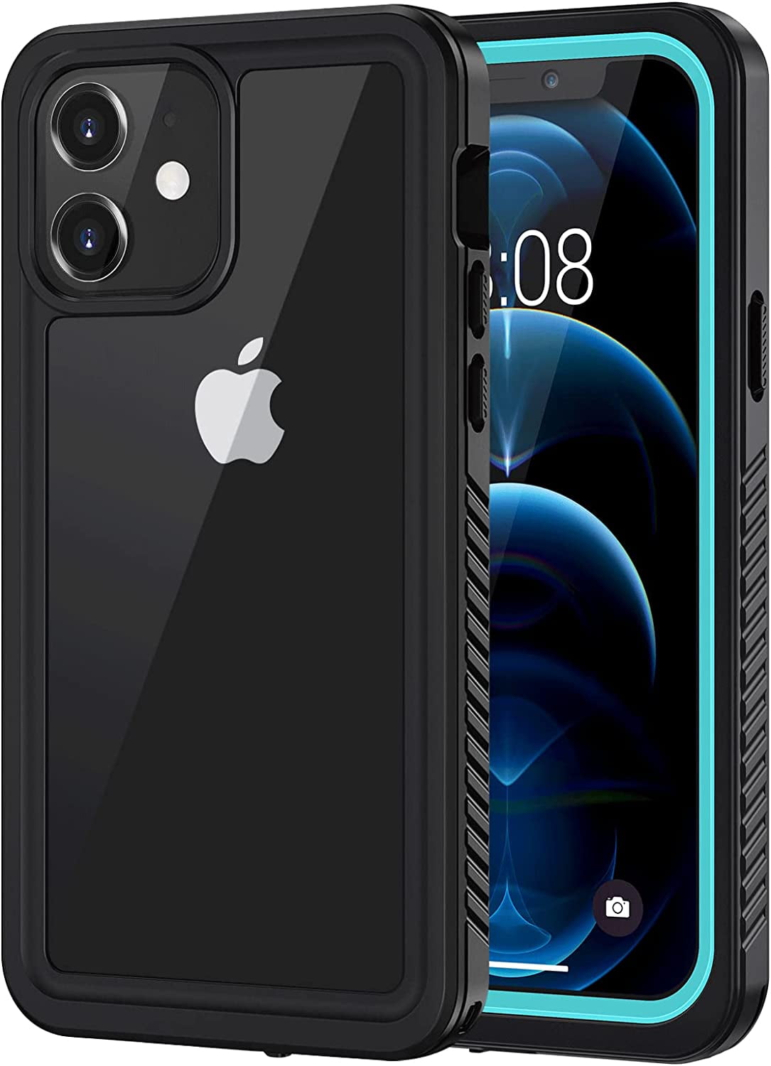 Phone 12 Case, Waterproof Dustproof Shockproof Case with Built-in ...