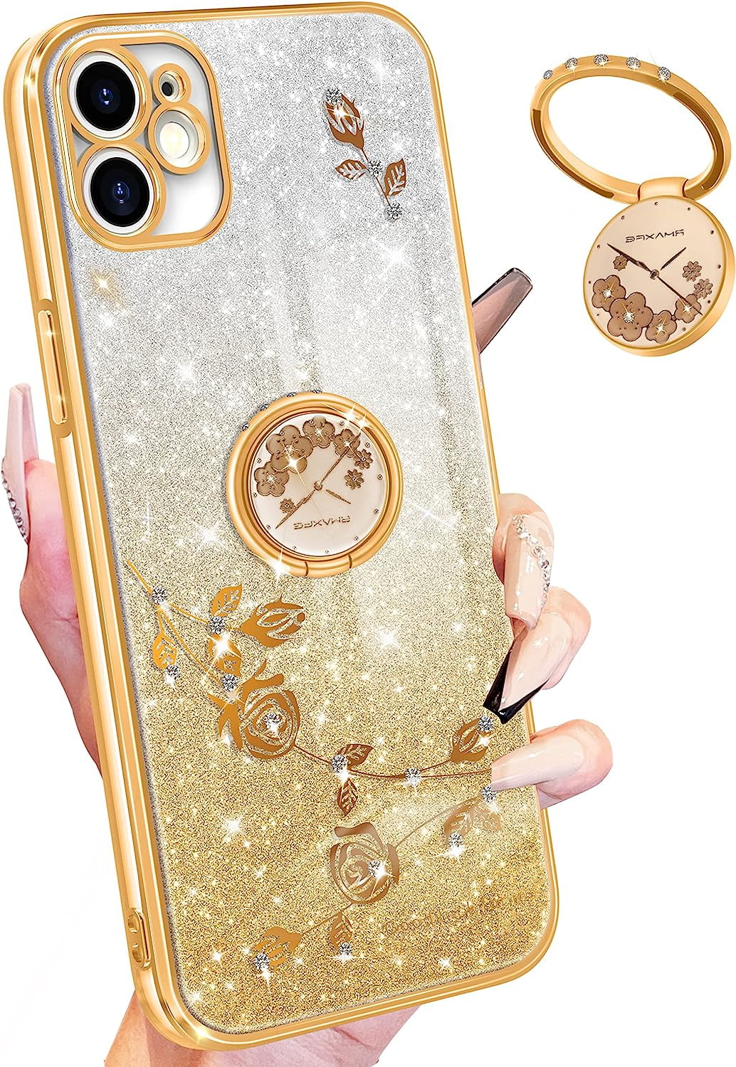 Phone 13 Case Women Cute for Apple Funda Phone Cover Aesthetic Glitter ...