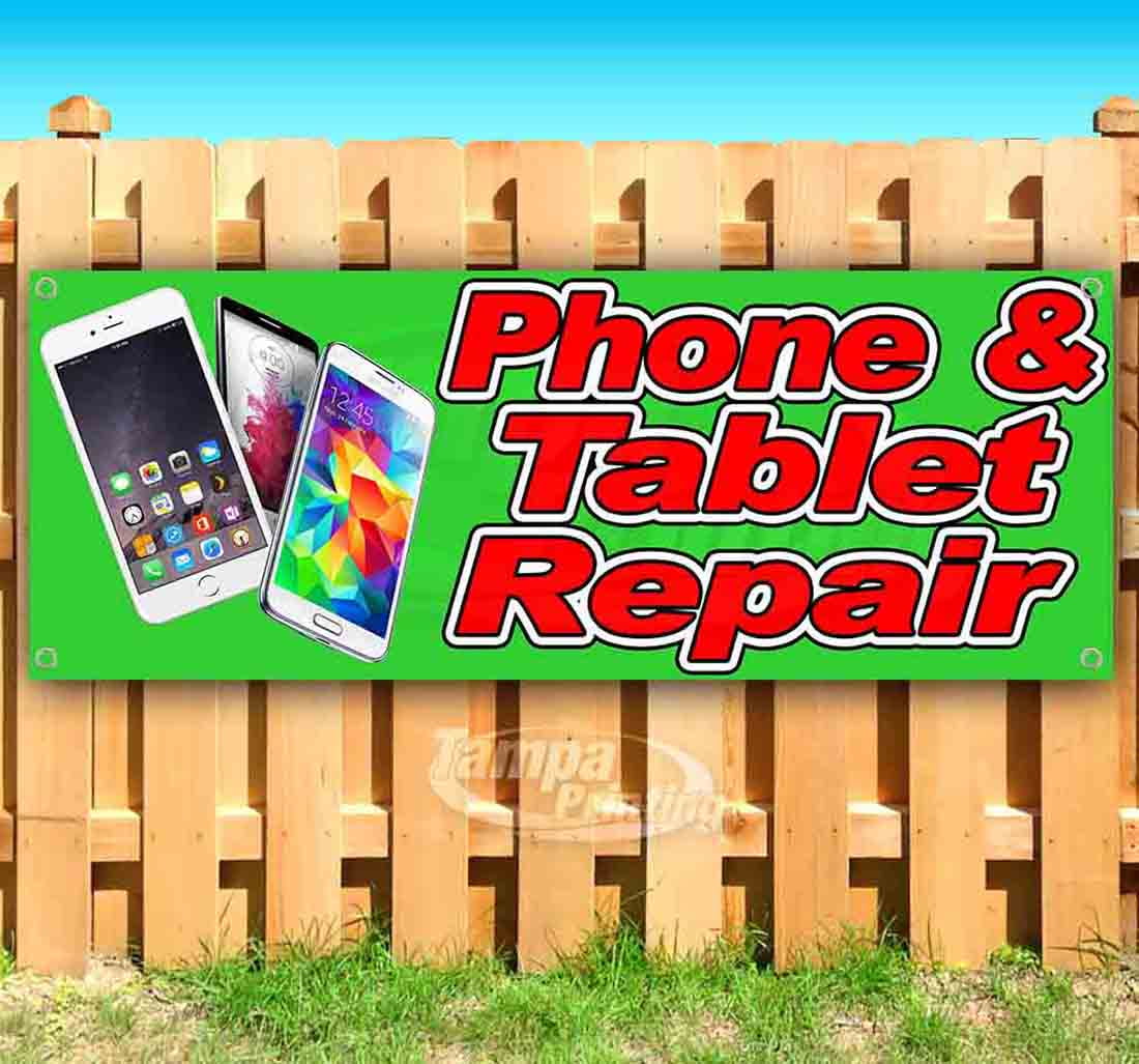 Phone And Tablet Repair 13 oz Vinyl Banner With Metal Grommets ...