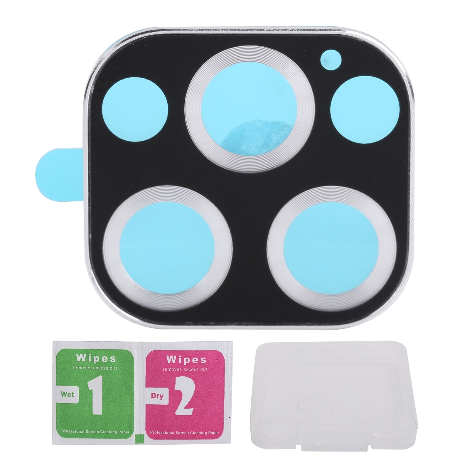 Phone Camera Lens Protector Aluminum Alloy Tempered Glass Covering Film ...