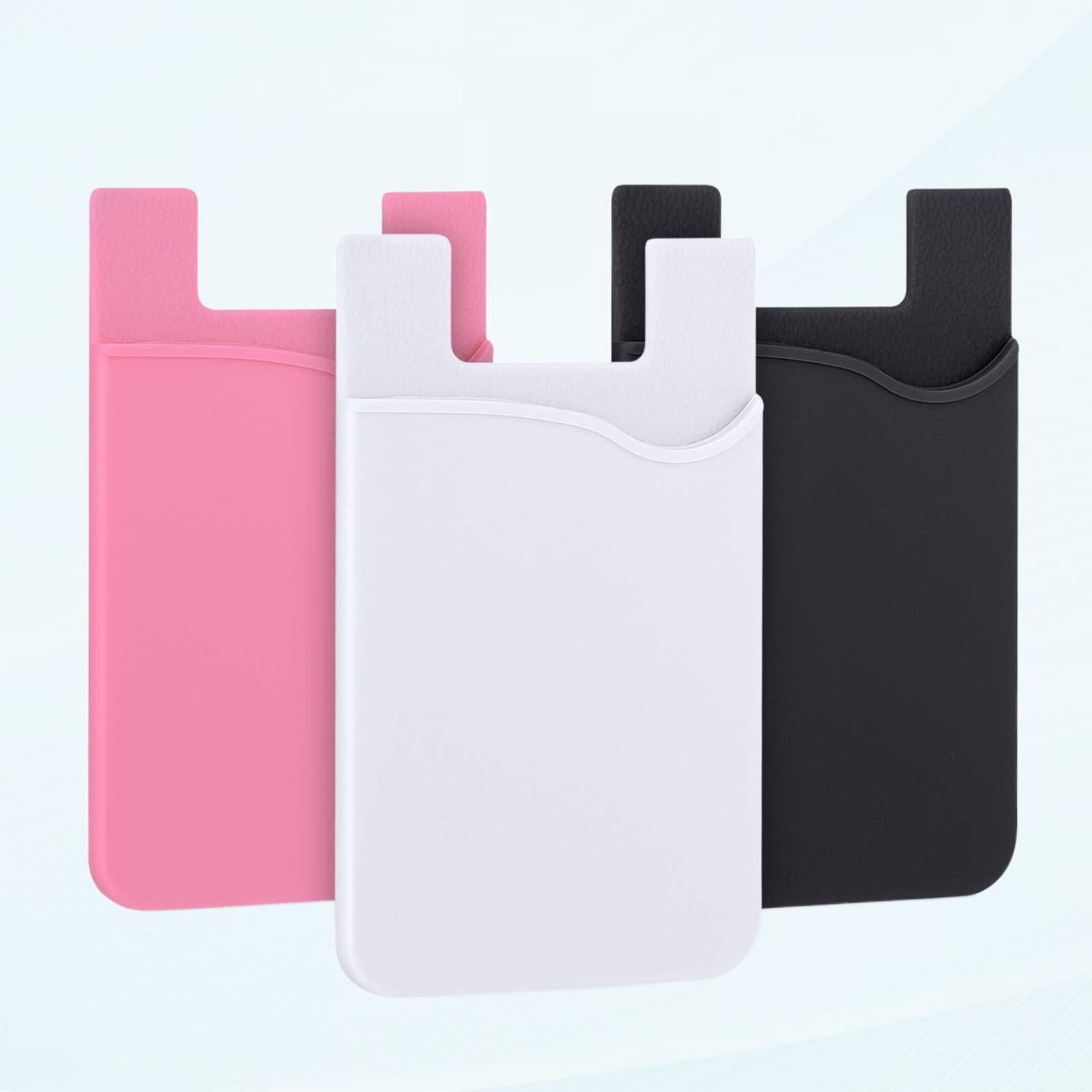 Phone Card Holder, Adhesive Silicone ID Credit Card Wallet Mobile Phone Case Pocket Sleeve ...