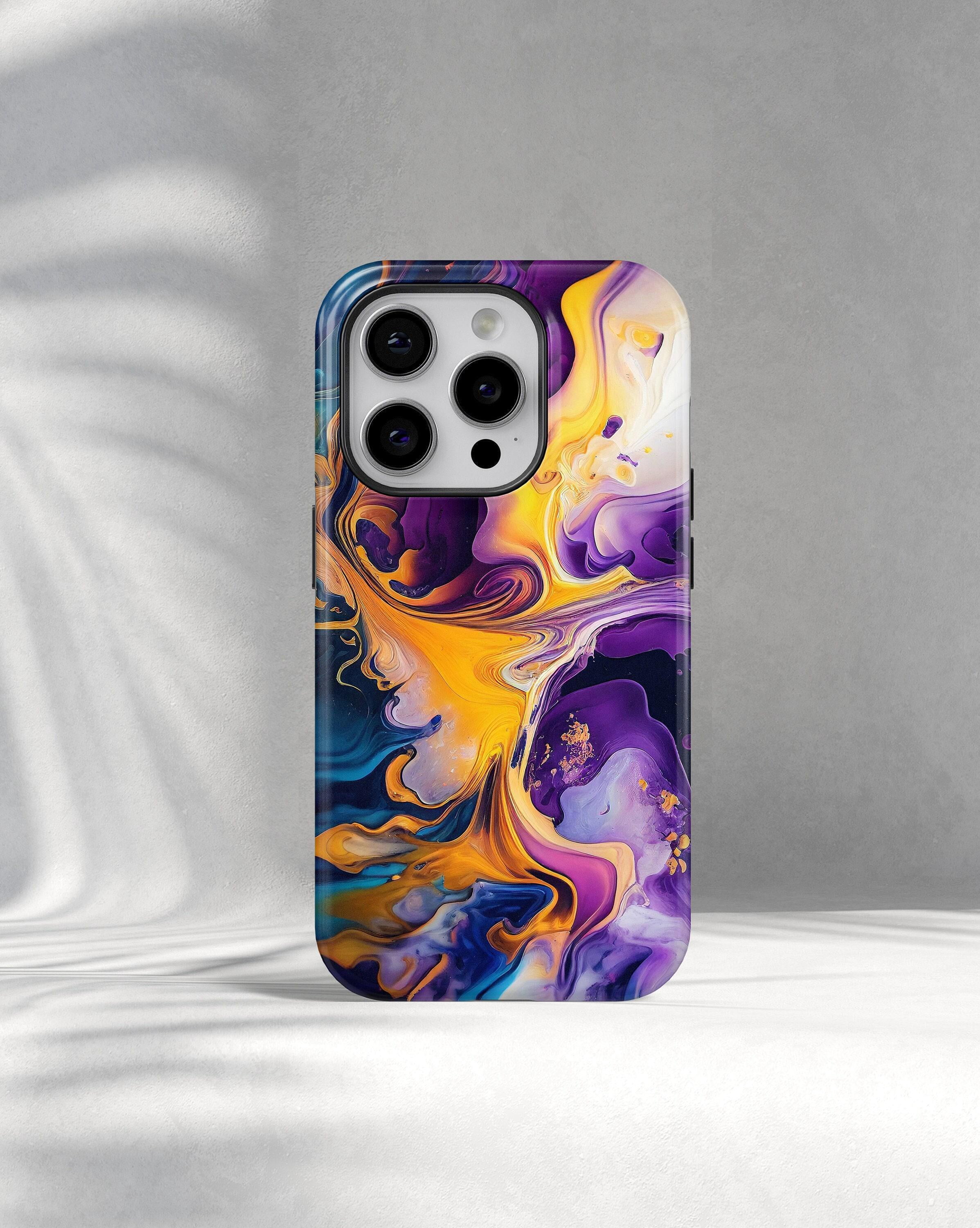 Phone Case: Abstract Liquid Art With A Swirl Design And Protective ...