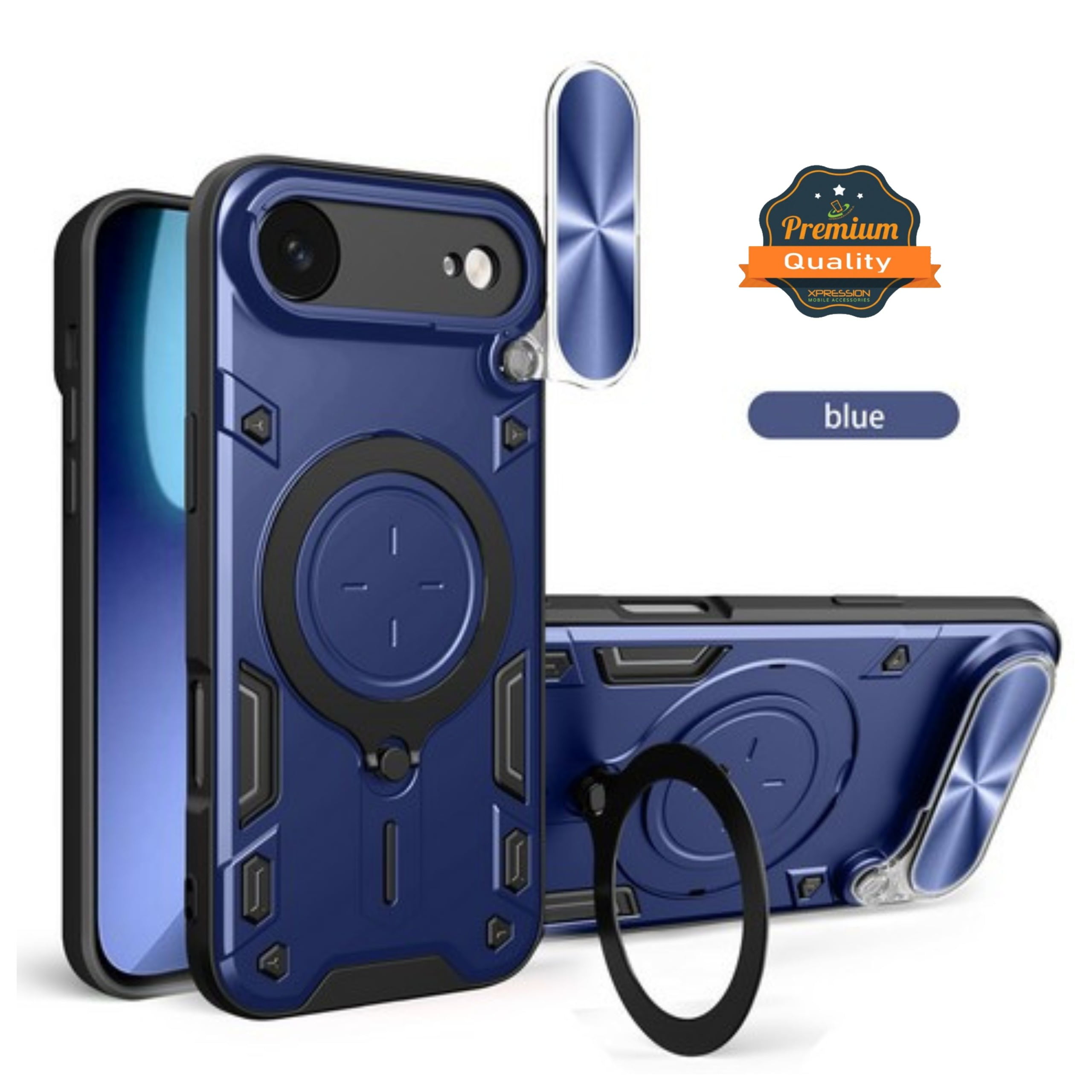 Phone Case for Apple iPhone 17 AIR Hybrid Shockproof with Magnetic Ring ...