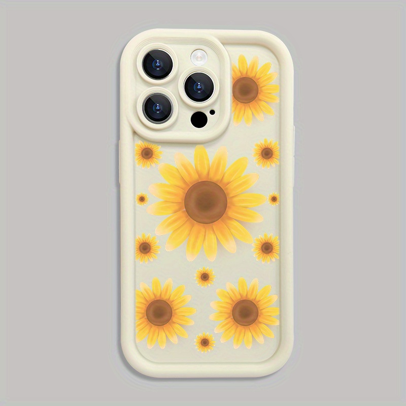 Phone Case Featuring a Classic Round Sunflower Design, Compatible with ...