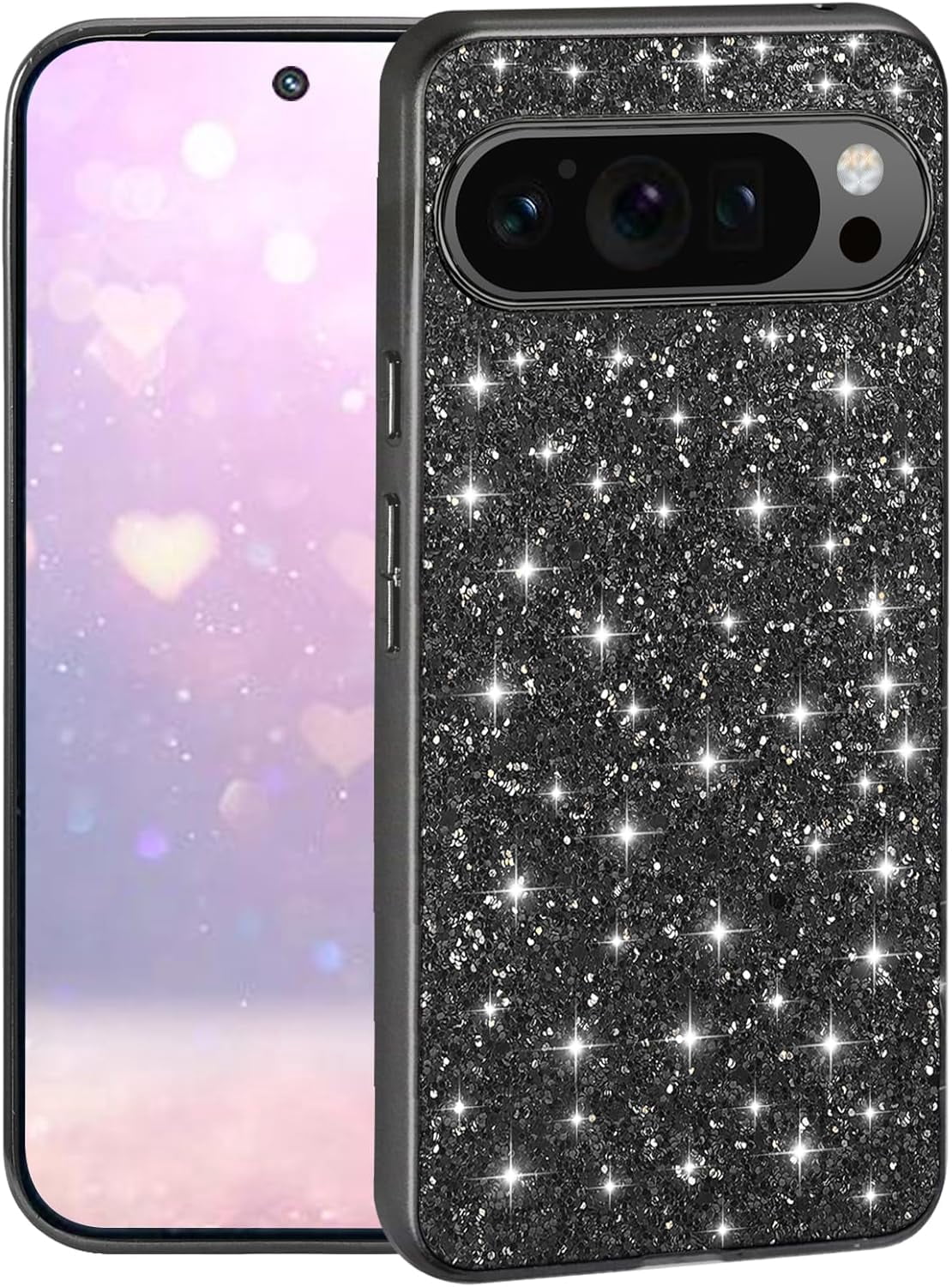 Phone Case for Google Pixel 9 Pro Case Glitter Sparkle Pink, Glamorous ...