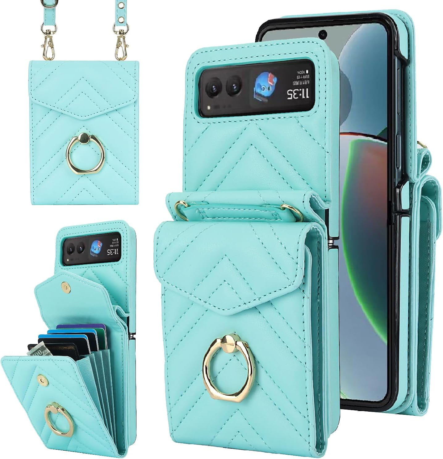 Phone Case for Motorola Razr 40/Moto Razr 2023 Wallet Cover with RFID ...