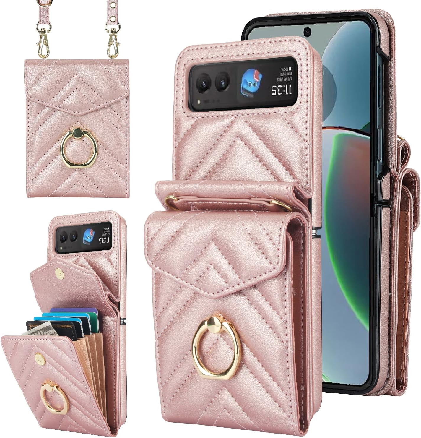 Phone Case for Motorola Razr 40/Moto Razr 2023 Wallet Cover with RFID ...