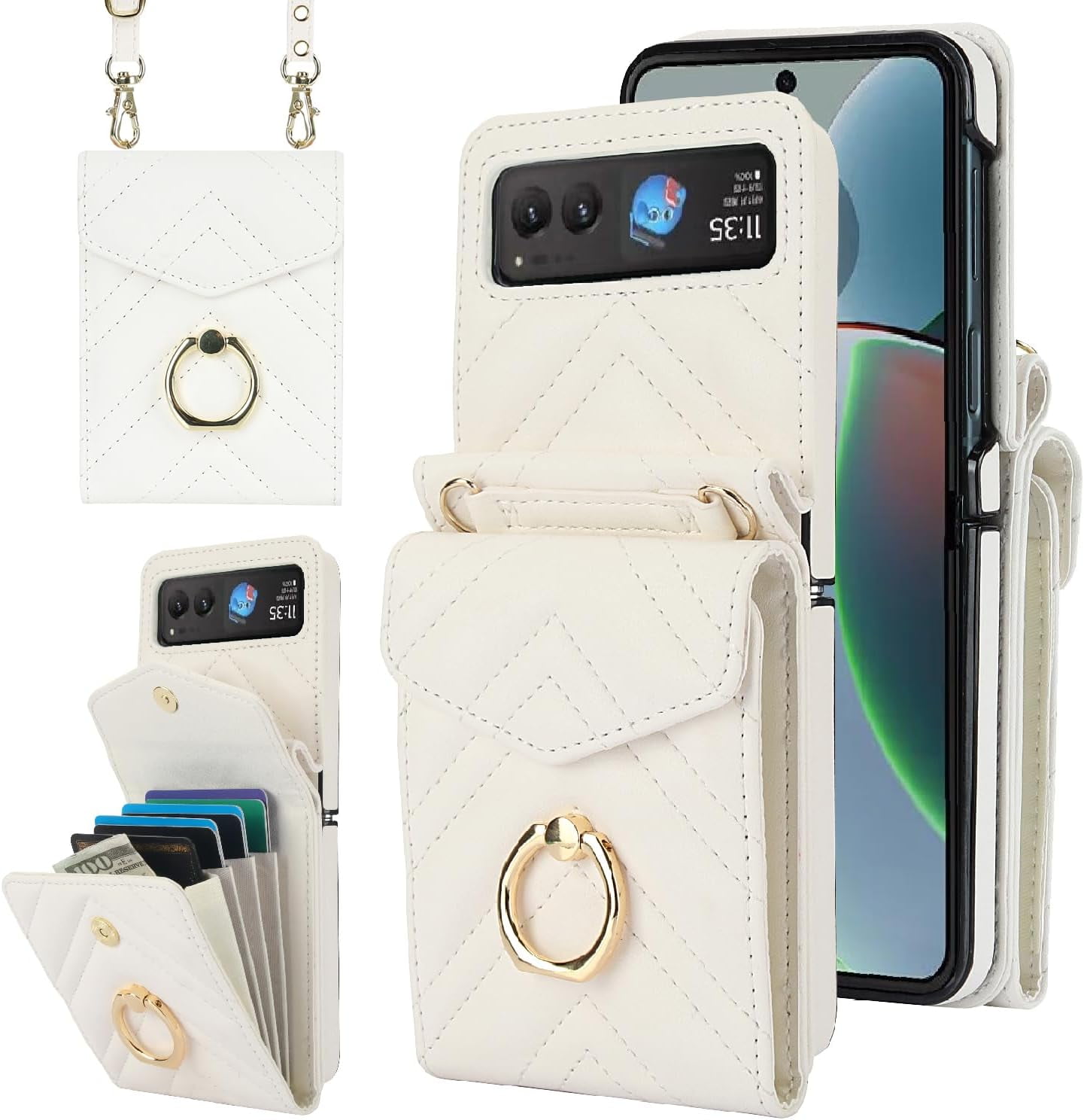 Phone Case for Motorola Razr 40/Moto Razr 2023 Wallet Cover with RFID ...