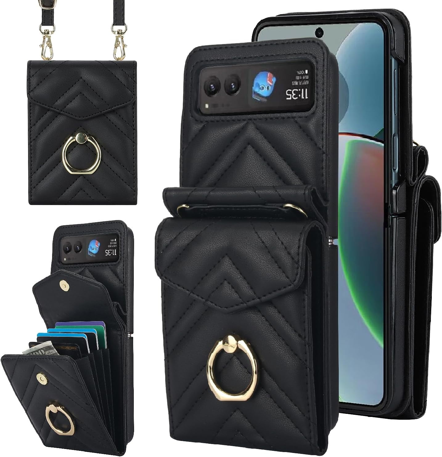 Phone Case for Motorola Razr 40/Moto Razr 2023 Wallet Cover with RFID ...