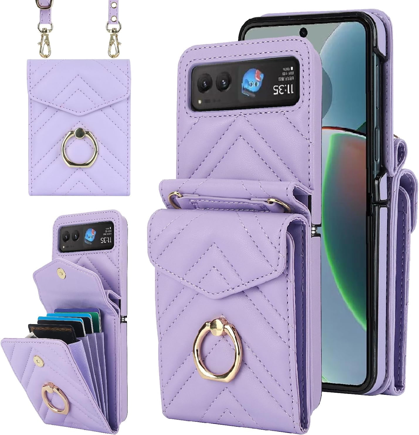 Phone Case for Motorola Razr 40/Moto Razr 2023 Wallet Cover with RFID ...