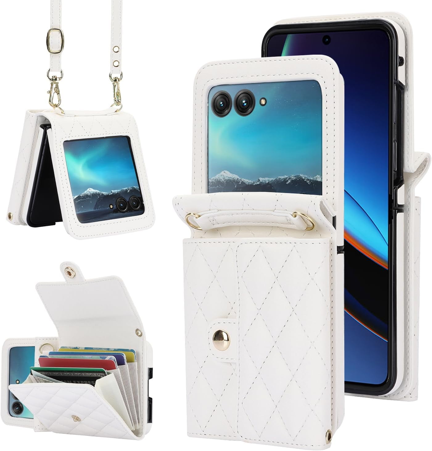 Phone Case for Motorola Razr 40 Ultra/Moto Razr Plus 2023 Wallet Cover ...