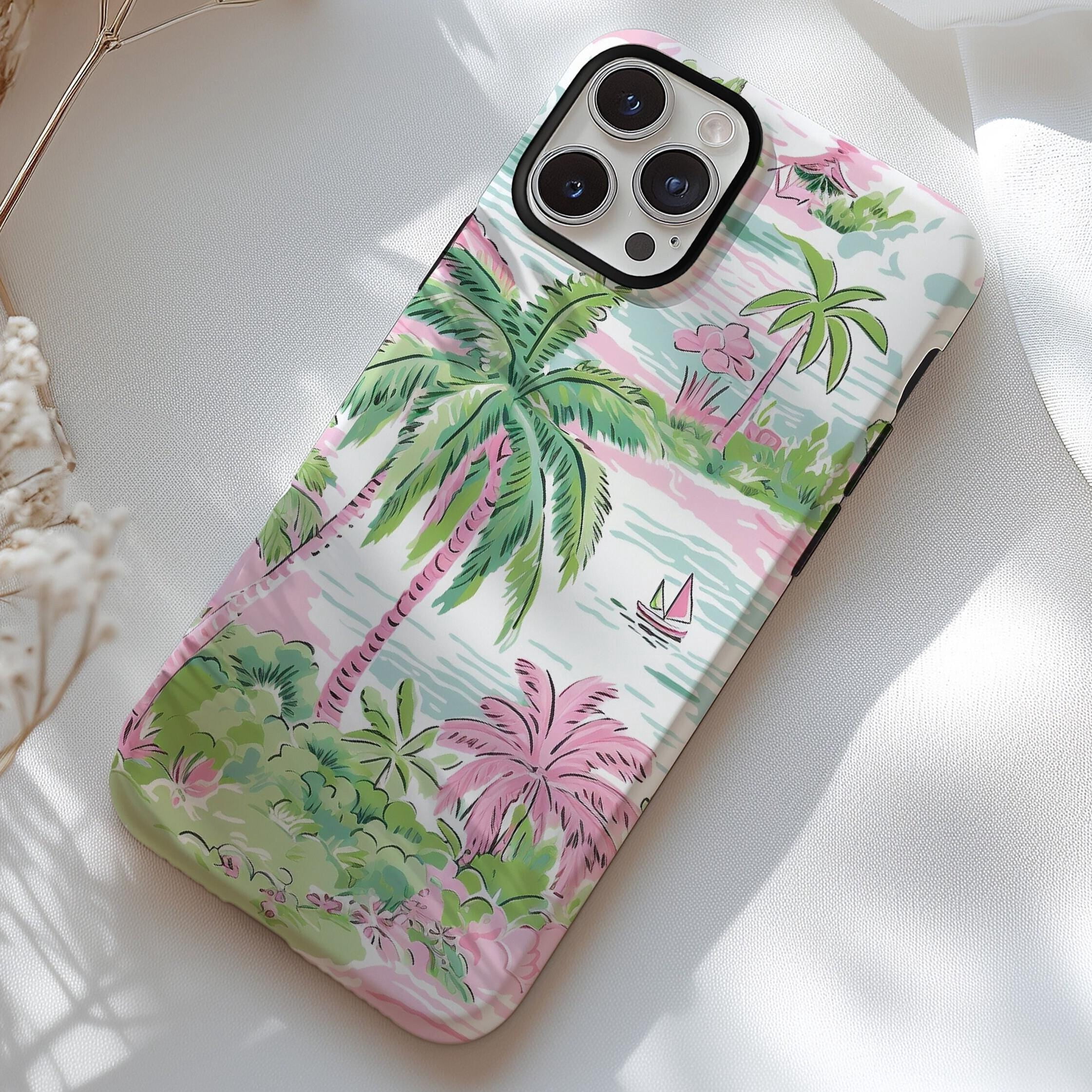 Phone Case: Palm Tree Summer Aesthetic With A Coastal Beach Design ...