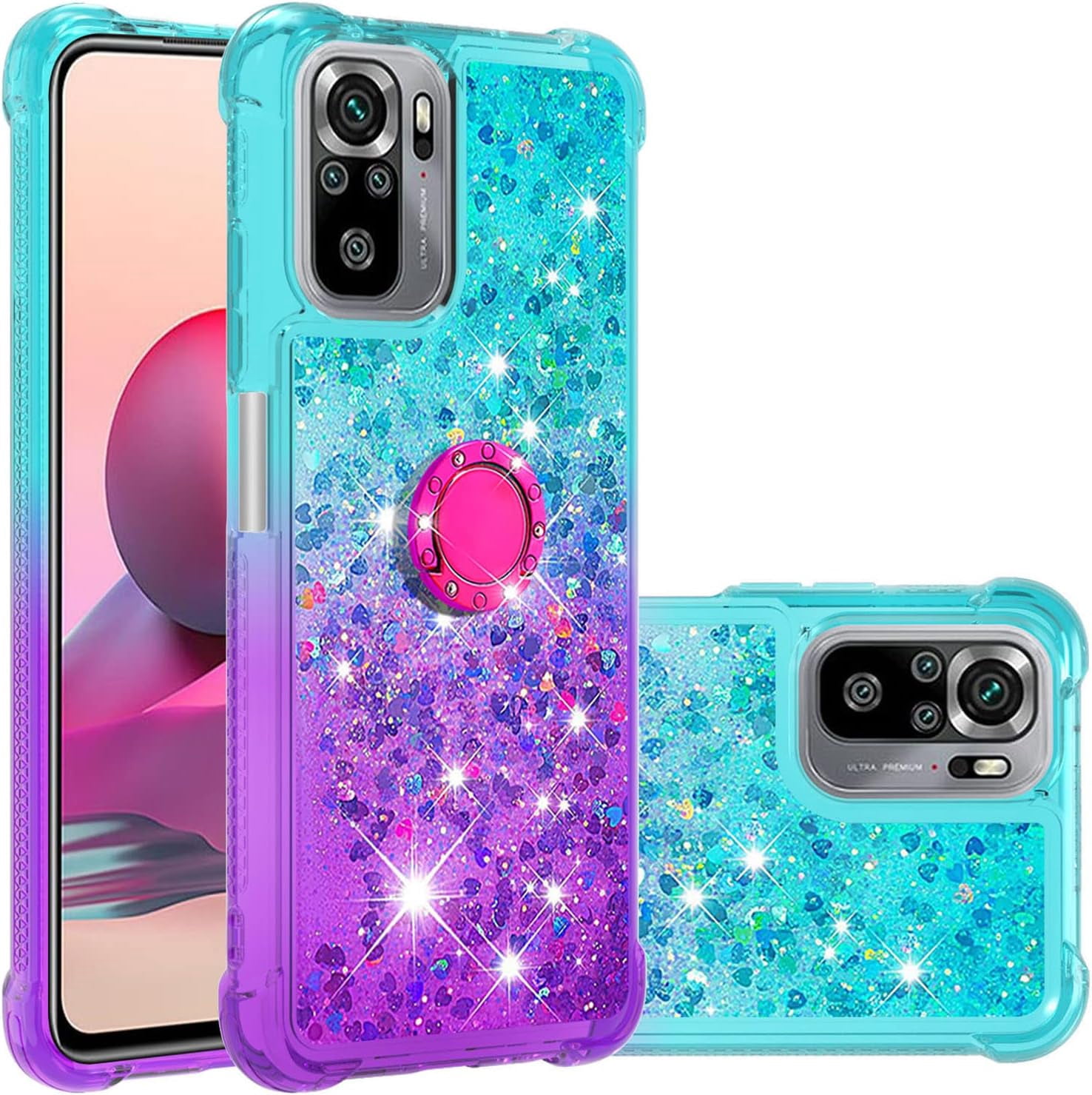 Phone Case for Redmi Note 10 4G,Case for Redmi Note 10S, Shiny Bling ...