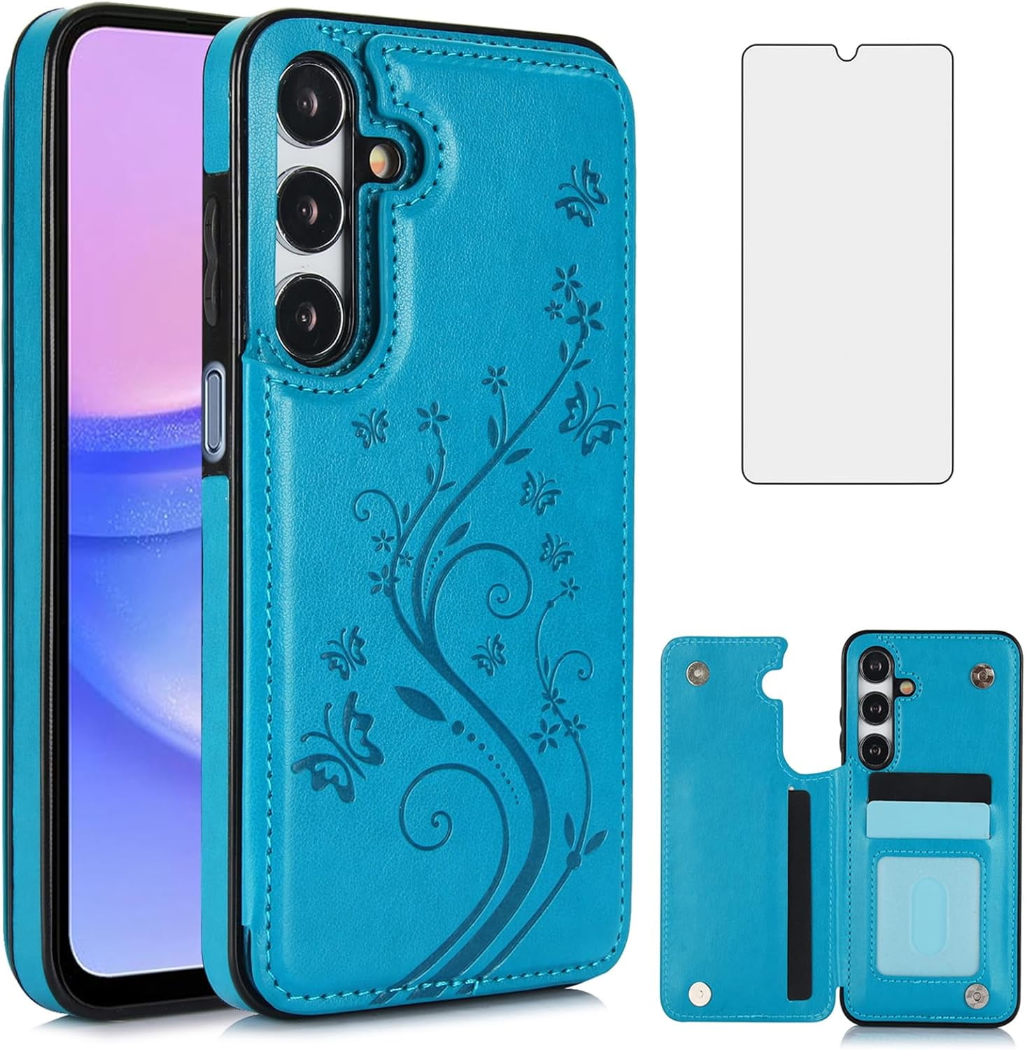 Phone Case for Samsung Galaxy A15 5G/4G with Tempered Glass Screen ...