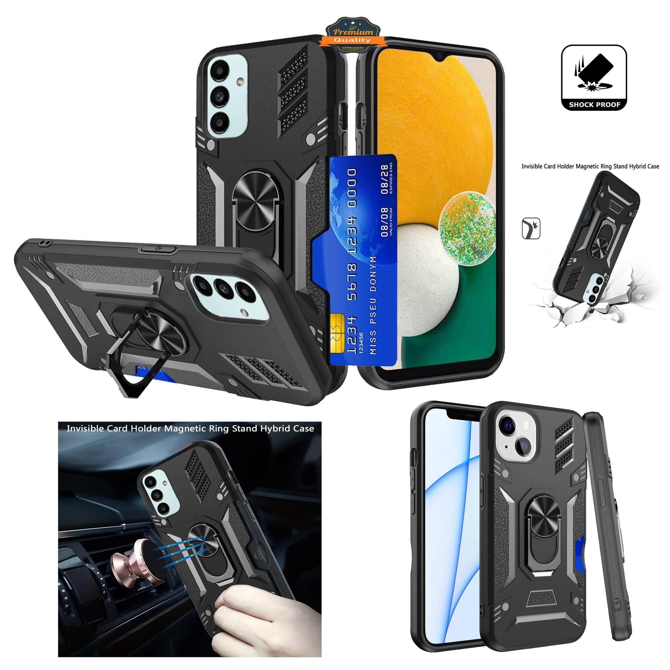 Phone Case for Samsung Galaxy A33 5G Wallet Case Hybrid Ring Stand with ...