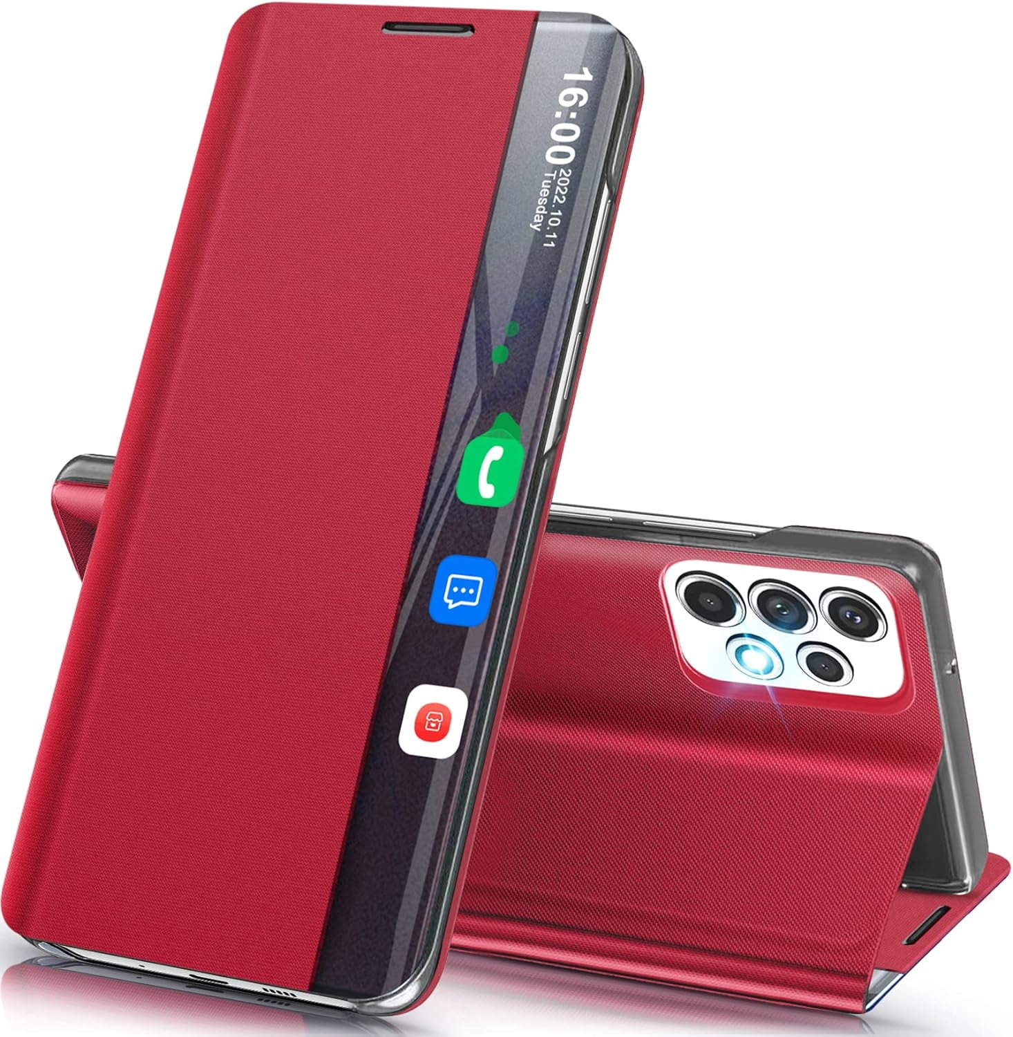 Phone Case for Samsung Galaxy A53 5G Case, Smart Clear View Window ...