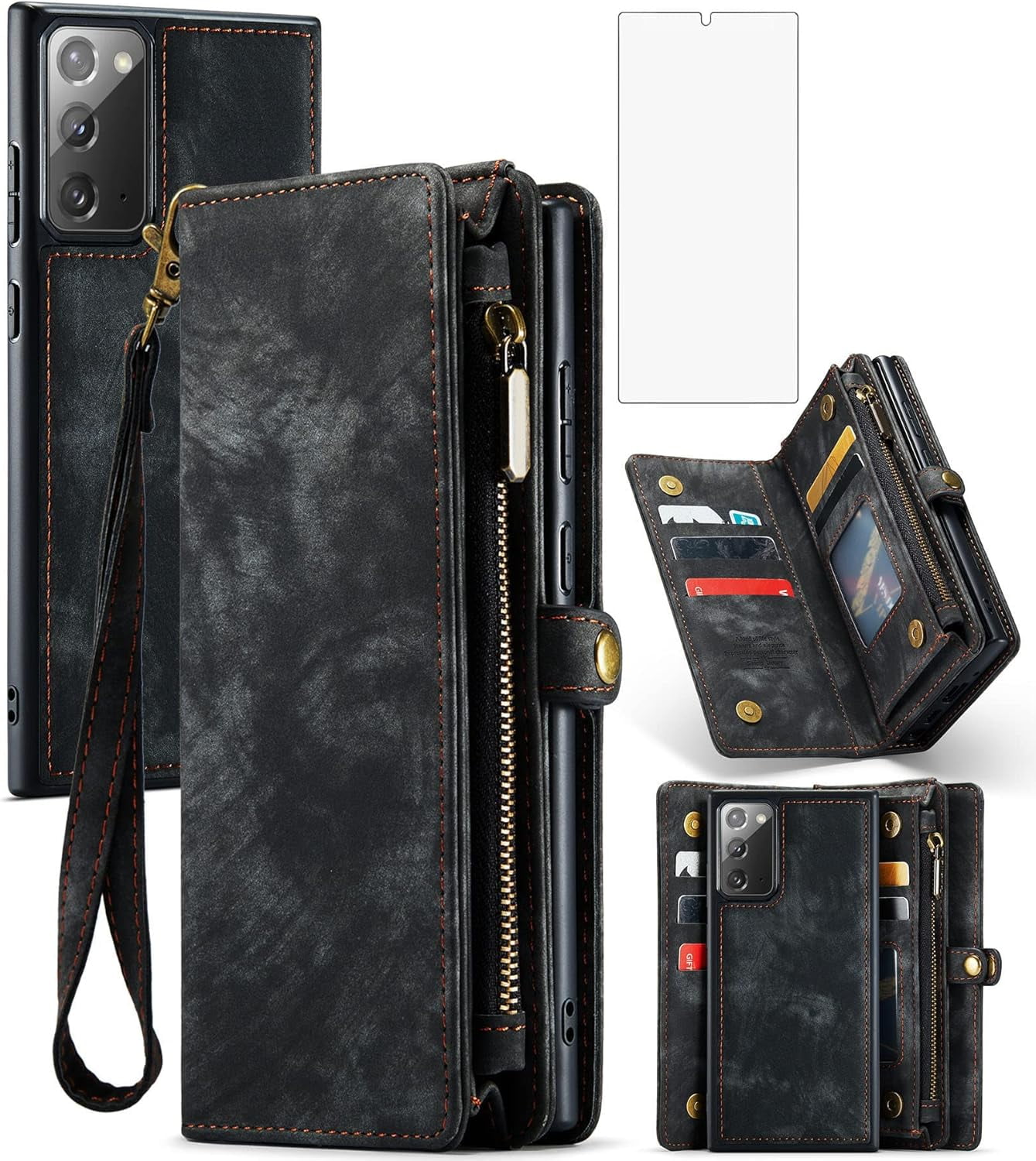 Phone Case for Samsung Galaxy Note 20 Glaxay Note20 5G Zipper Wallet ...
