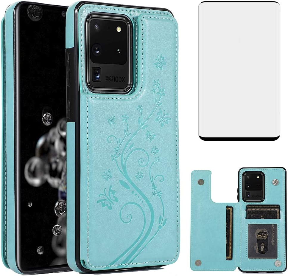 Phone Case for Samsung Galaxy S20 Plus Glaxay S20+ 5G with Tempered Glass Screen Protector and ...