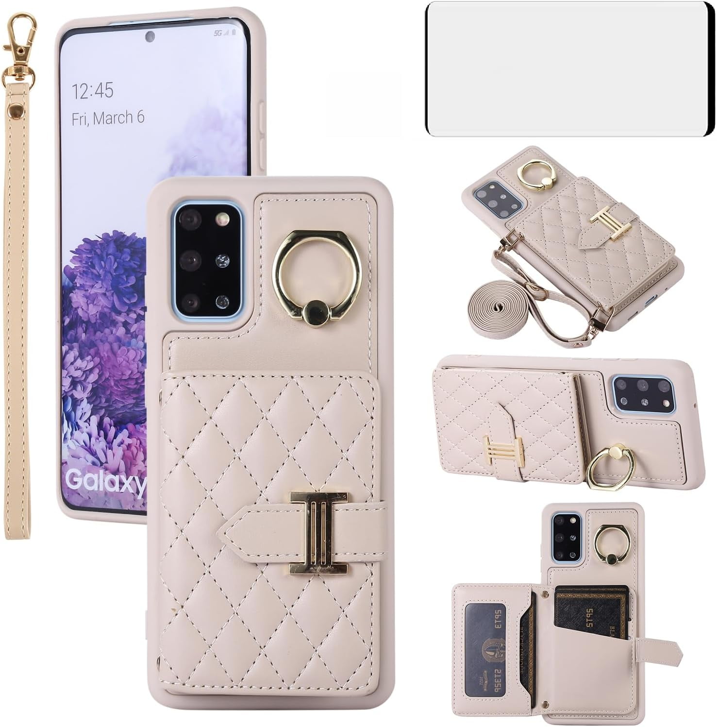 Phone Case for Samsung Galaxy S20 Plus S20+ 5G Wallet Cover with Screen ...
