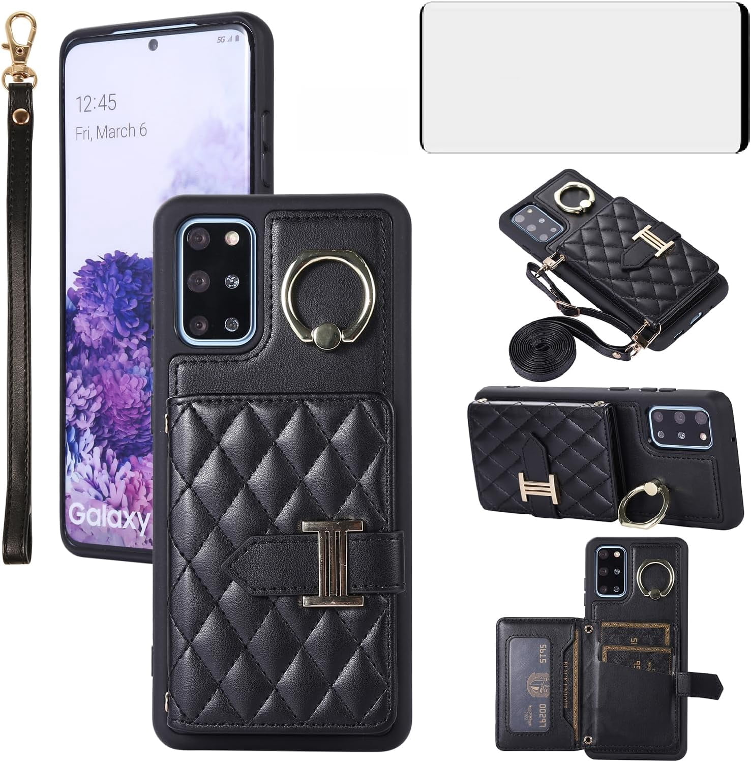Phone Case for Samsung Galaxy S20 Plus S20+ 5G Wallet Cover with Screen ...