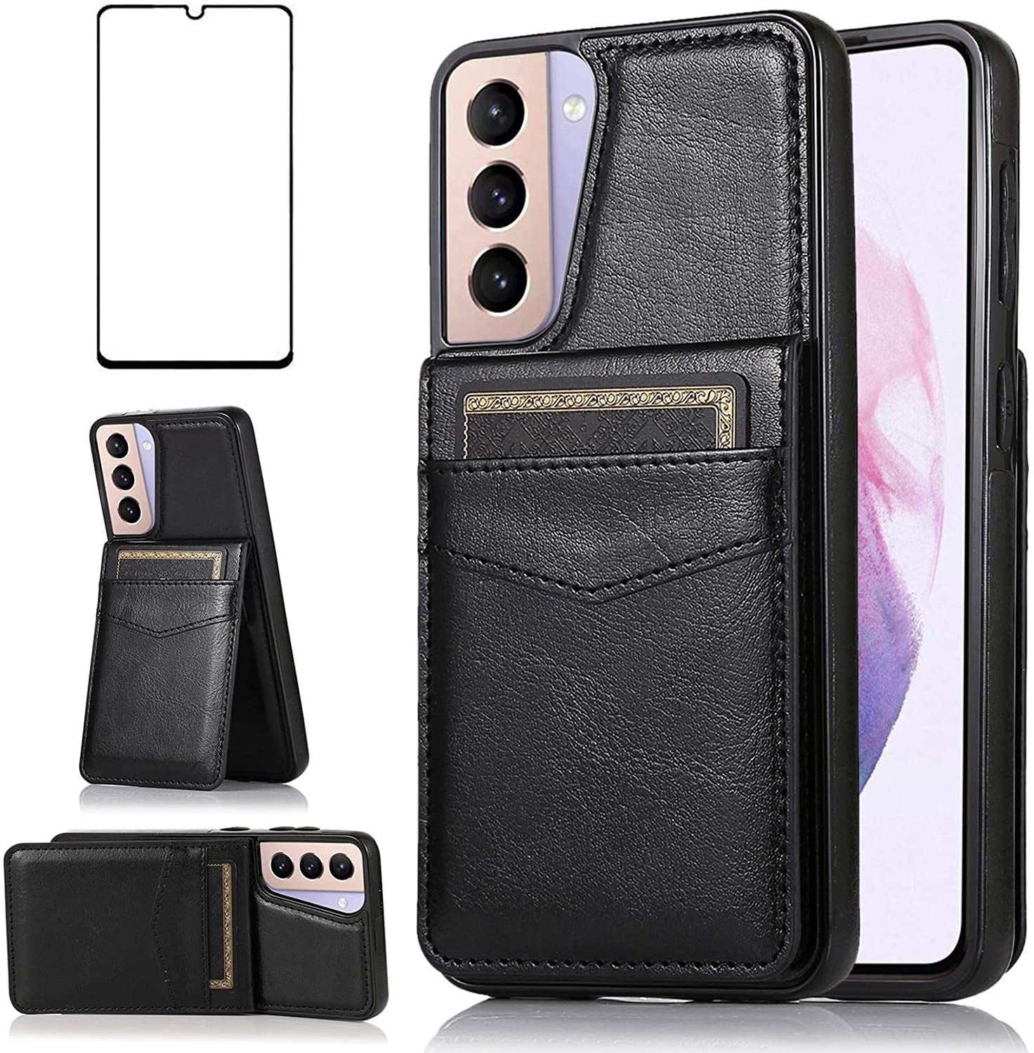 Phone Case for Samsung Galaxy S21 Glaxay S 21 5G 6.2 inch with Tempered ...