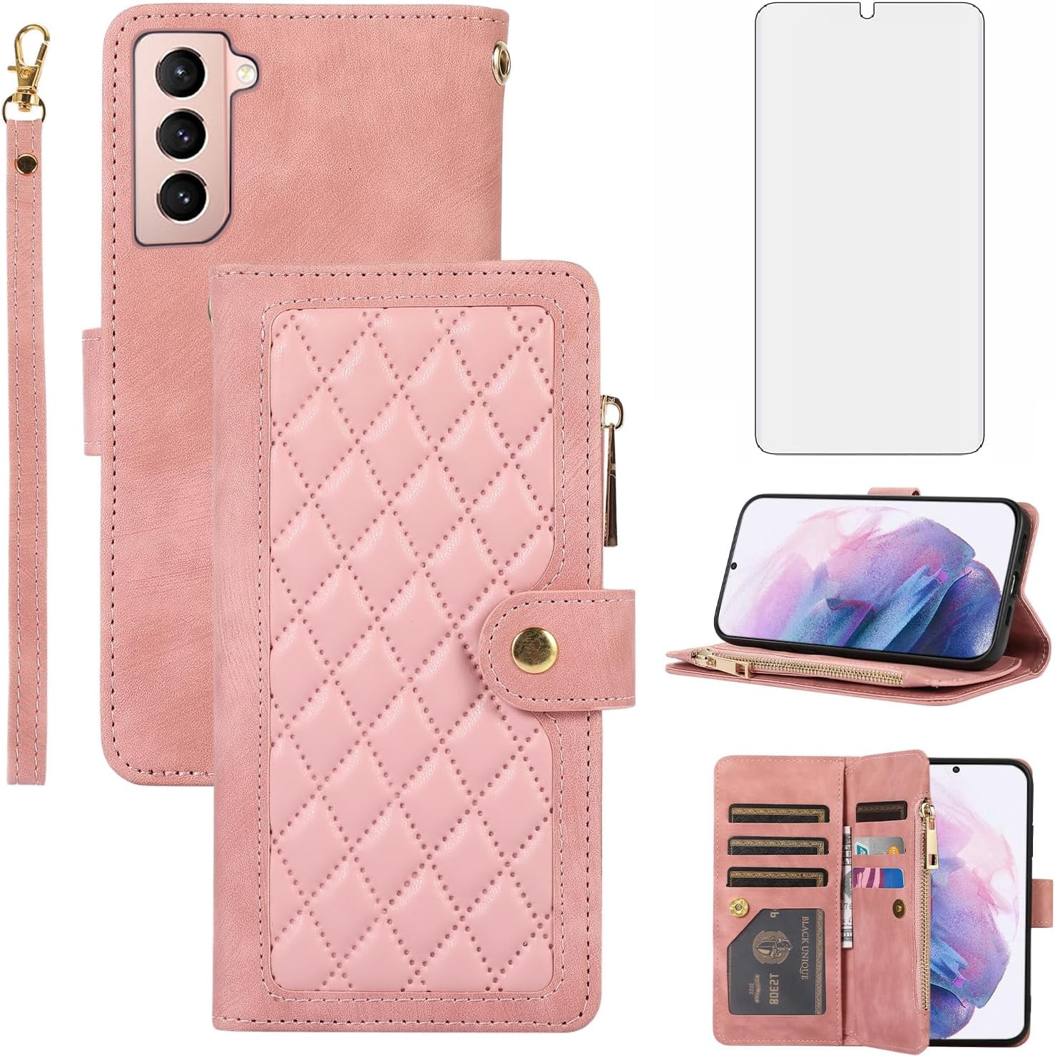 Phone Case for Samsung Galaxy S21 Plus S21+ 5G Wallet Cover With ...