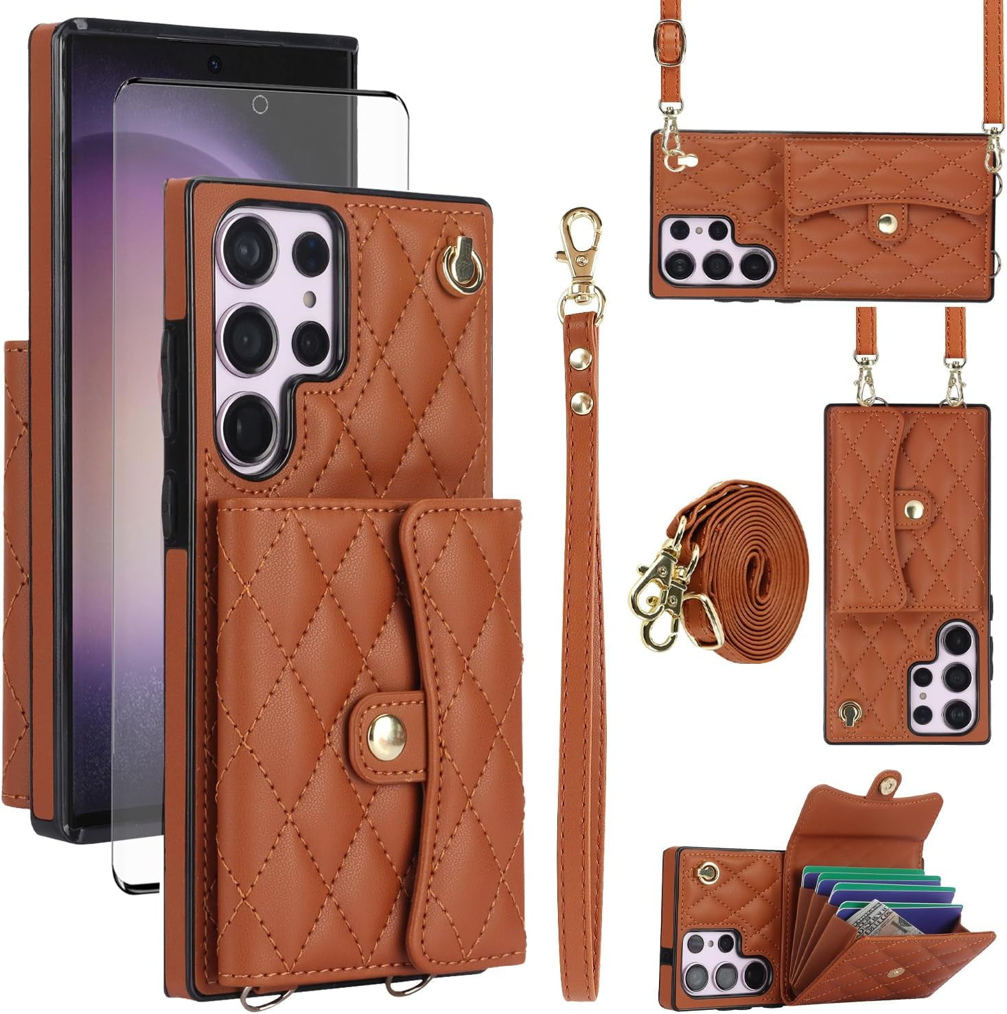 Phone Case for Samsung Galaxy S23 Ultra 5G Wallet Cover with Stand RFID ...
