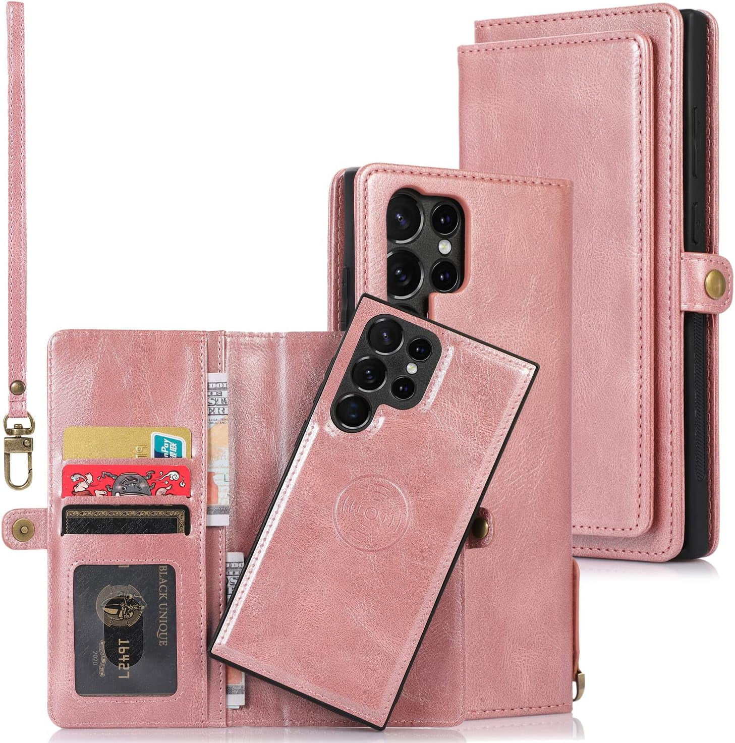 Phone Case for Samsung Galaxy S23 Ultra 5G Wallet Detachable Cover with ...