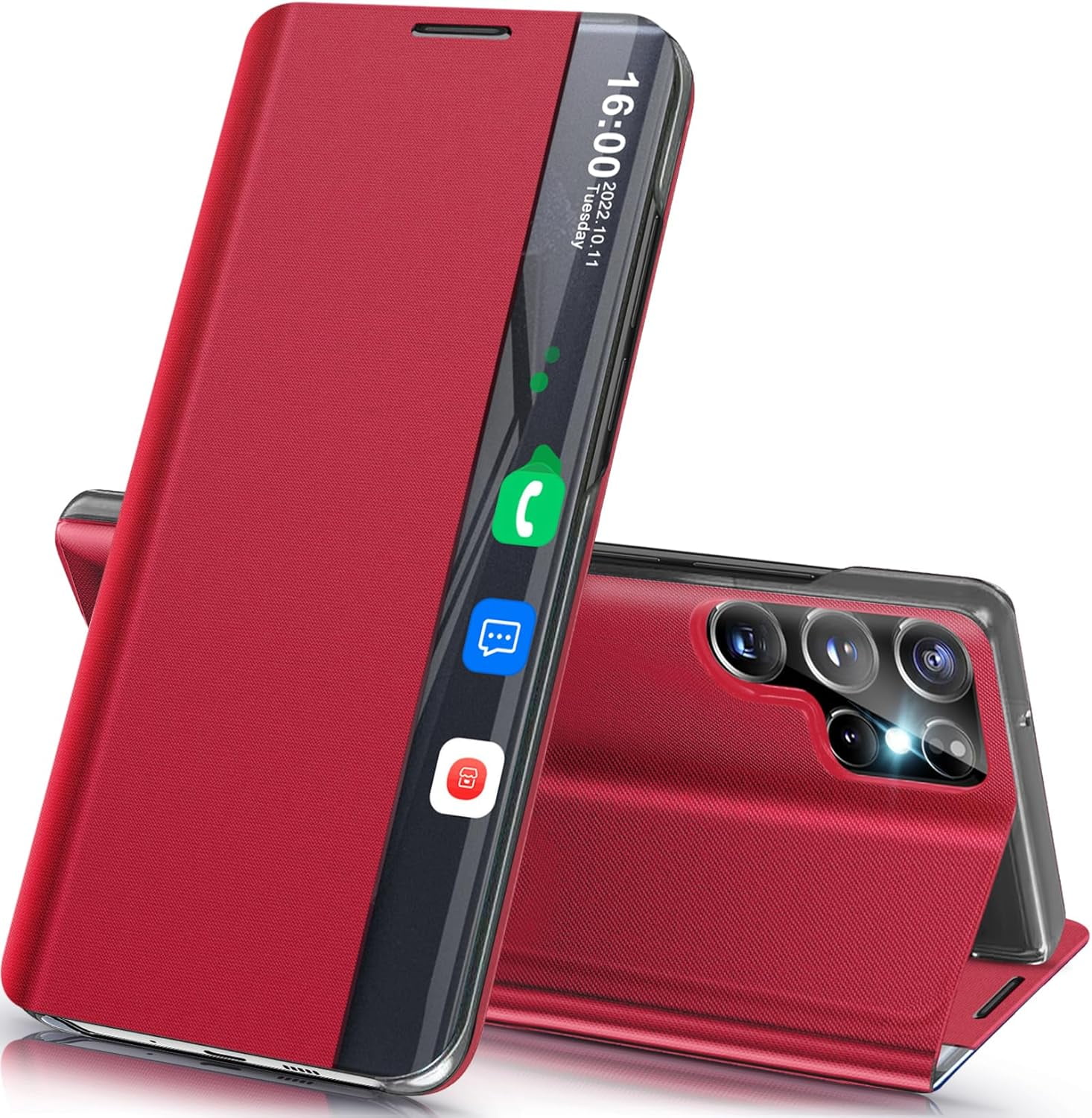 9 DIGITAL Shockproof Cell Phone Case for Samsung Galaxy S24 Ultra, Red ...