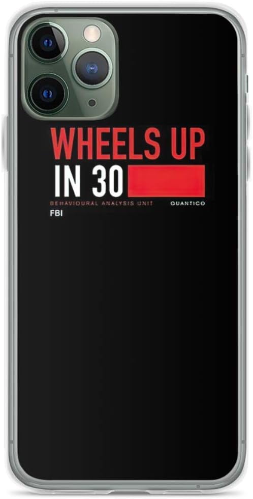 Phone Case Transparent Black Glass Wheels Up in 30 Charm Drop Bumper ...