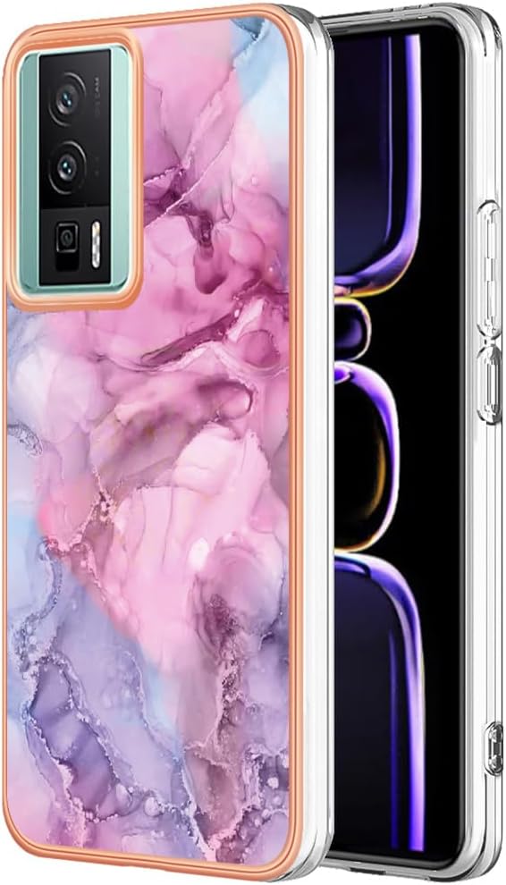 Phone Case for Xiaomi Poco F5 Pro 5G, Soft TPU + IMD Marble Pattern ...