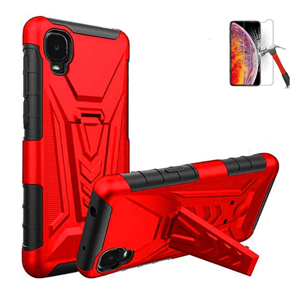 Alcatel TCL A3 / A30 Rugged Phone Case with Kickstand, Screen Protector ...