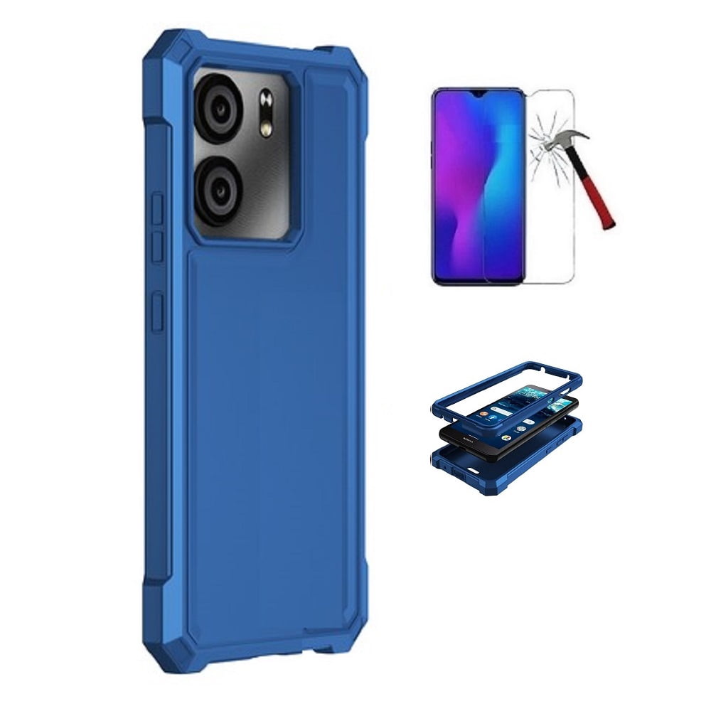 Phone Case for BLU View 5 (B160V), Full Body TPU Cover Case + Tempered ...