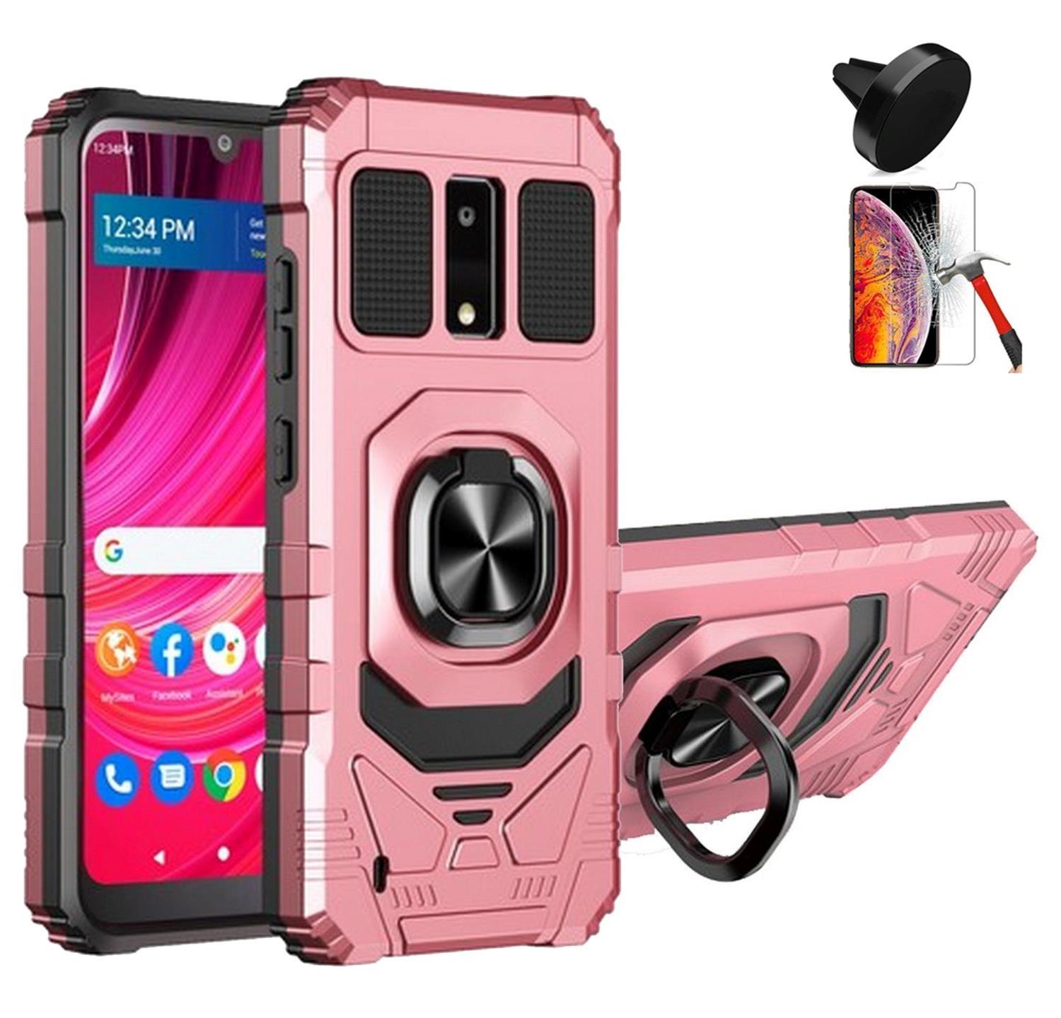 Phone Case for Blu View 4 Shock Absorbing Cover with Car Mount, Screen ...