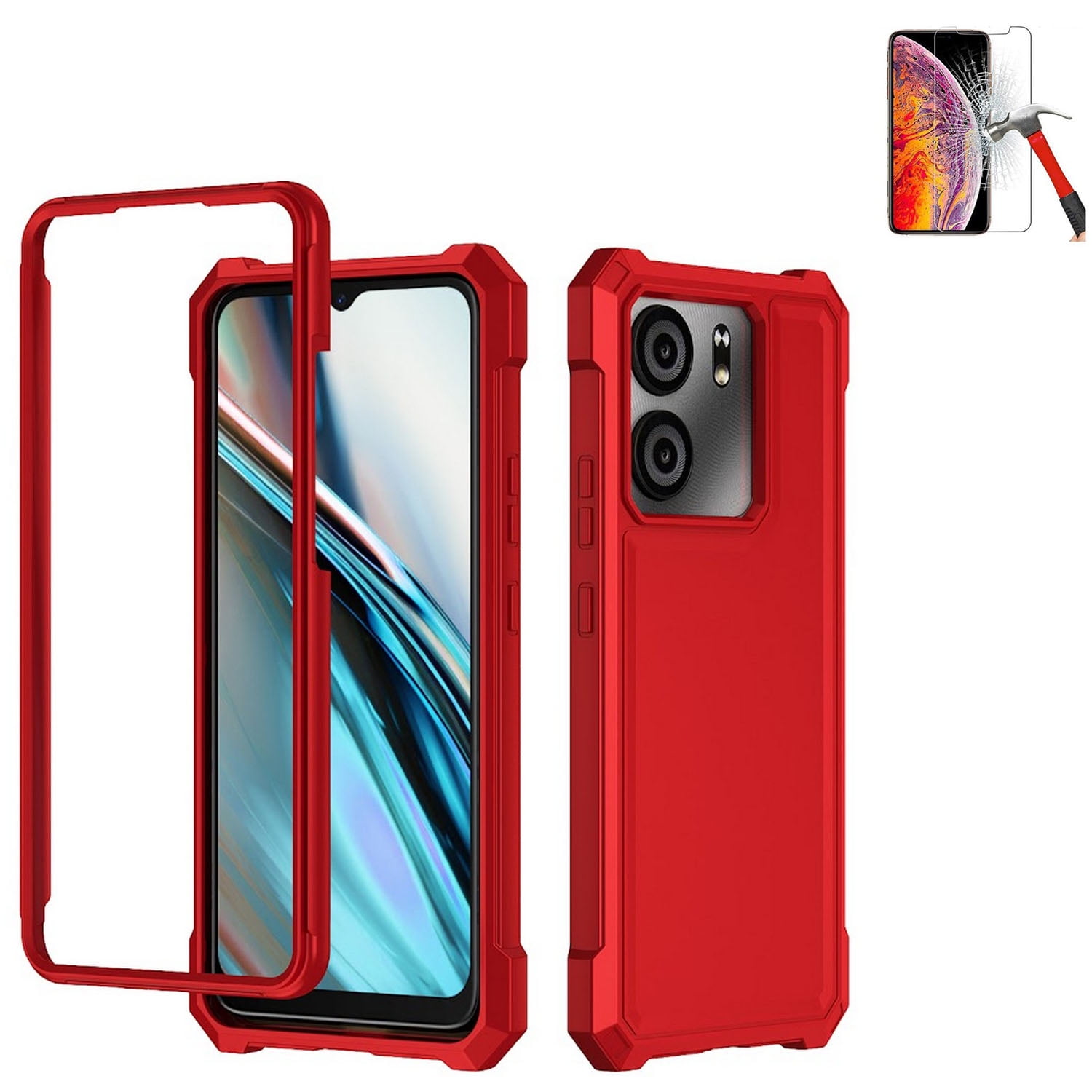 Phone Case for Blu View 5 (B160V) Screen Protector with Full Body Shock ...