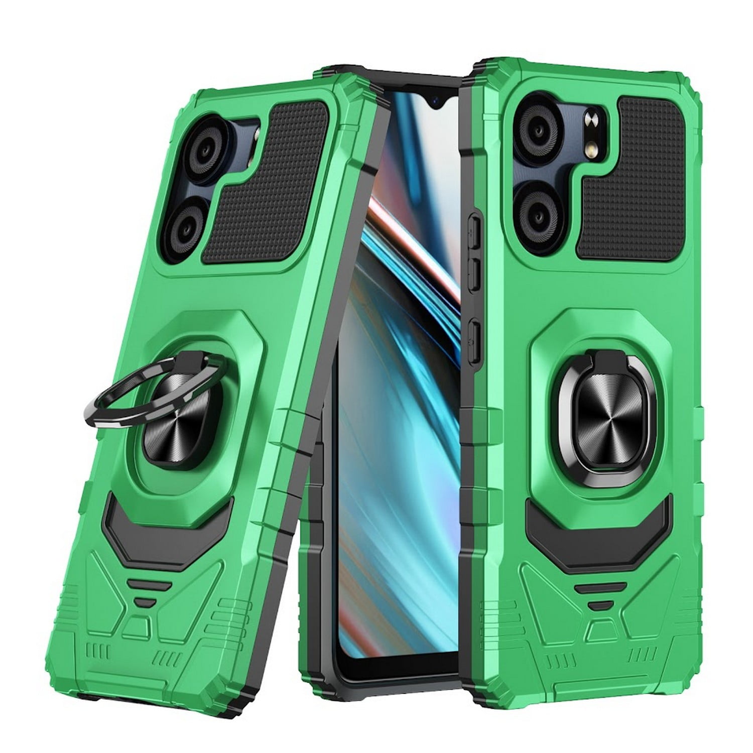 Phone Case for Blu View 5 (B160V) Shock-Absorbing Ring Kickstand Cover ...
