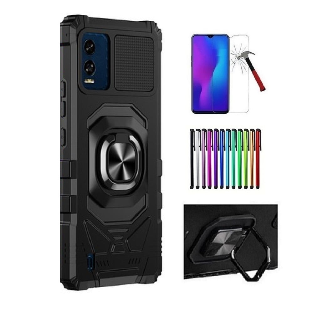 Phone Case for Blu View Speed 5G (B1550VL), Ring Kickstand Hybrid Case ...