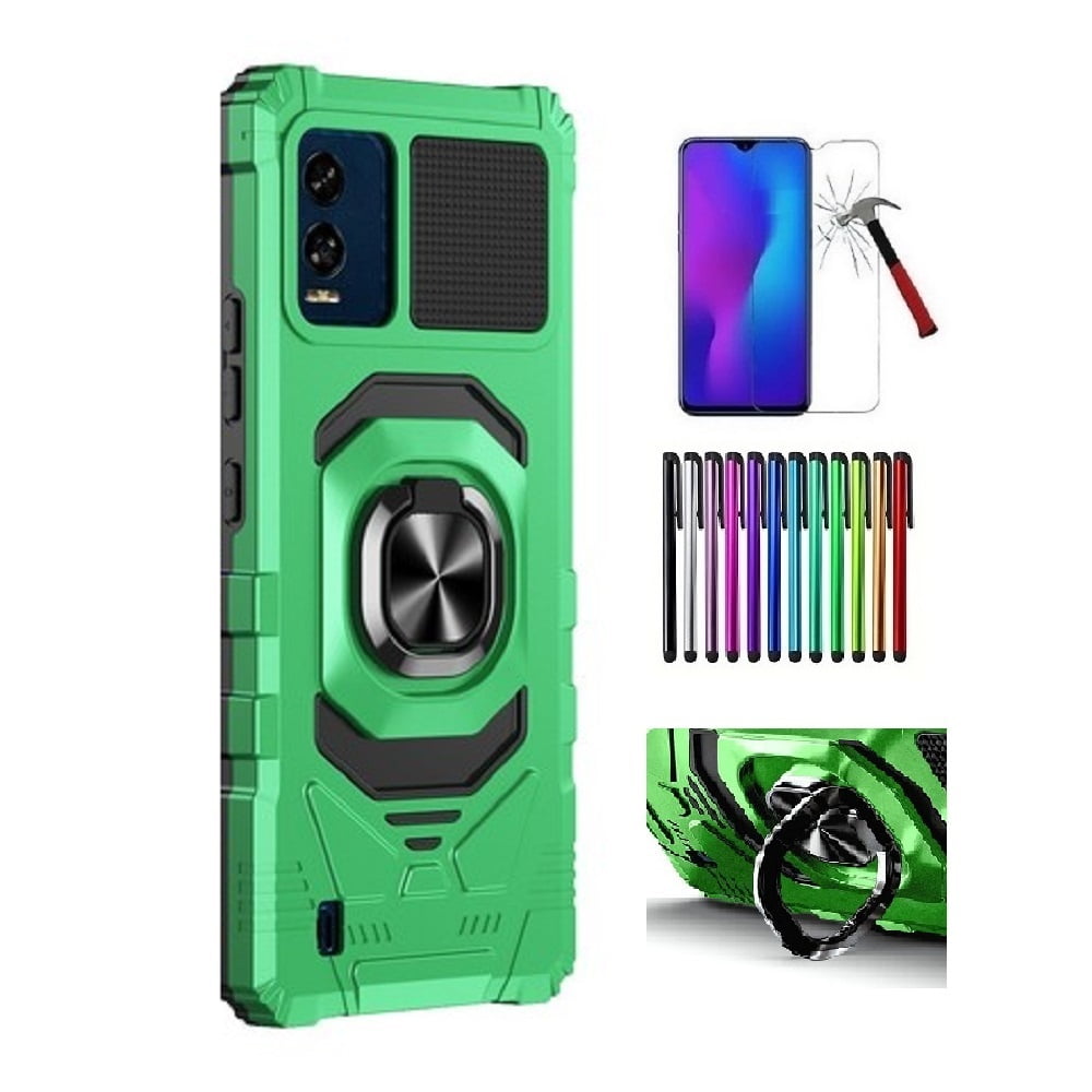 Phone Case for Blu View Speed 5G (B1550VL), Ring Kickstand Hybrid Case ...