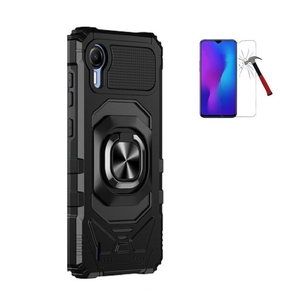 Phone Case for Cricket Debut S2/ AT&T Calypso 4 , Ring Kickstand Hybrid ...