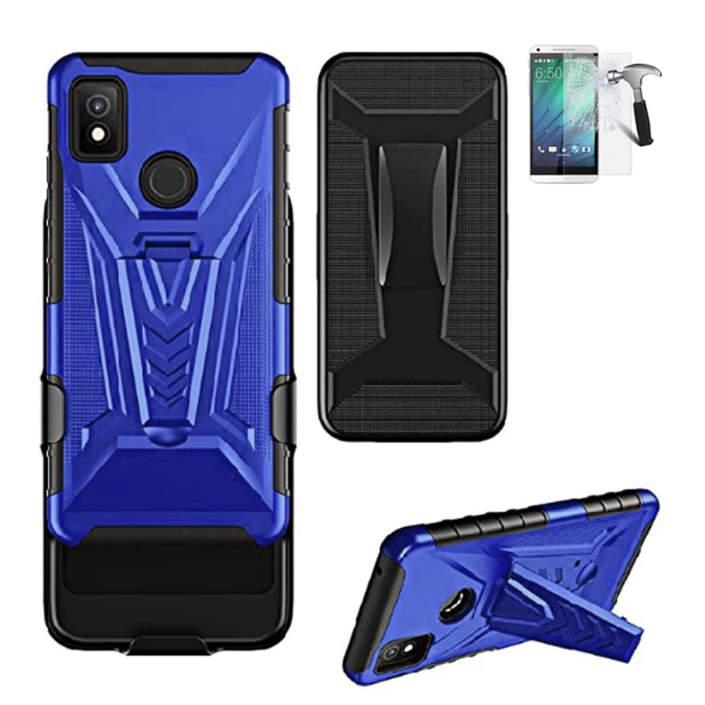 Phone Case for Cricket Icon 4 Screen Protector, Build-in Kickstand with ...