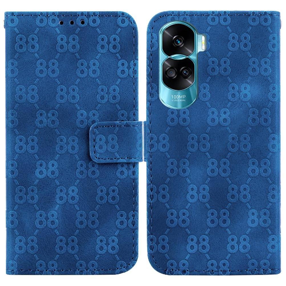 Phone Case for Honor 90 Lite Kickstand Double 8 Embossed PU Leather ...