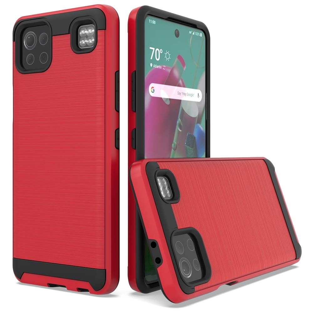 Phone Case for LG K92 5G, Slim Metallic Brushed Cover (Red) - Walmart.com