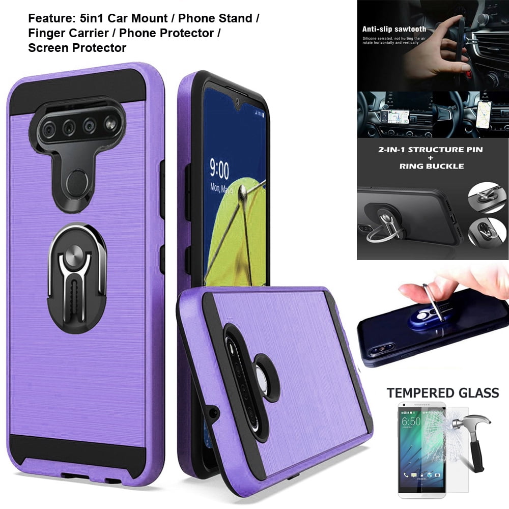 Phone Case for LG Stylo 6 Dual Layered Car Mount Screen Protector (Slim ...