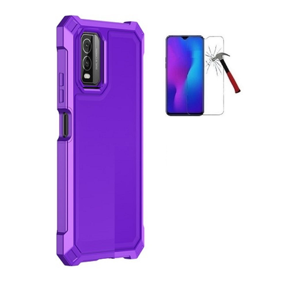 Phone Case for Nokia C210, Full Body TPU Cover Case + Tempered Glass ...