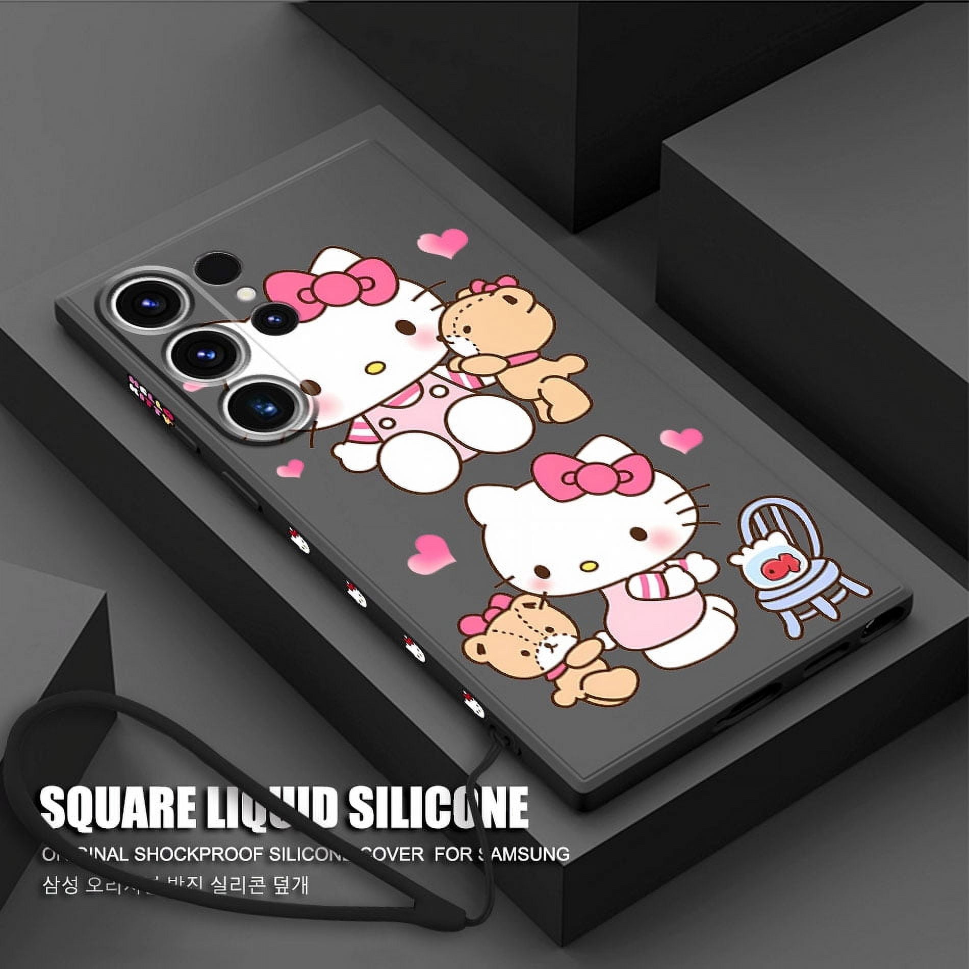 Phone Case for Samsung Galaxy S20 FE S24 Ultra S23 Ultra 5G S21 Plus S22 With Lanyard Silicone ...