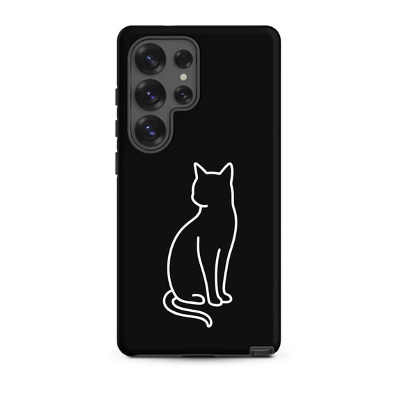 Phone Case for Samsung Galaxy S25 Ultra | Minimalist Sitting Cat for ...