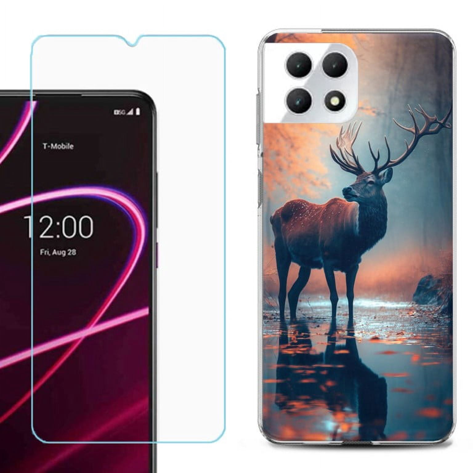 Phone Case for T-Mobile Revvl 7 5G, Shockproof Case Cover with Tempered ...