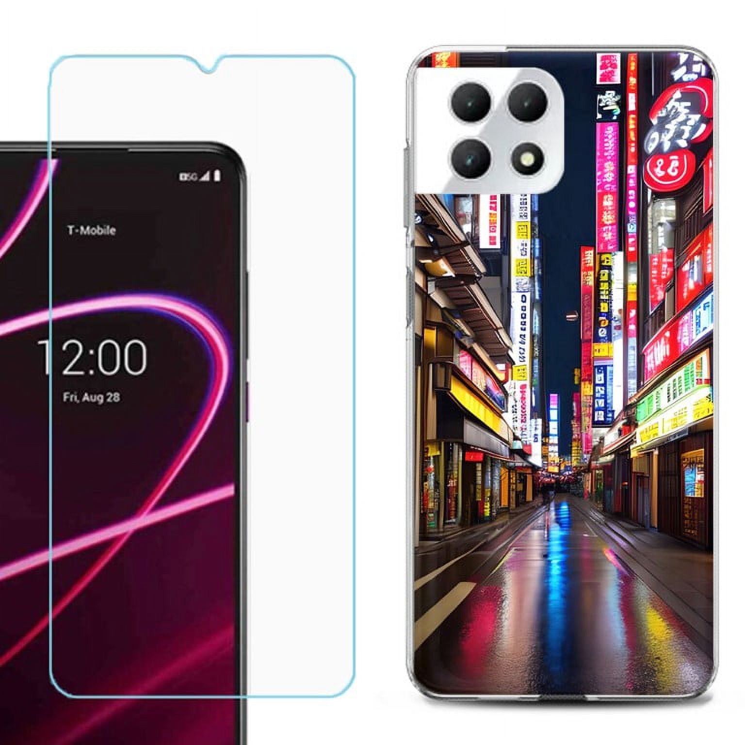 Phone Case for T-Mobile Revvl 7 5G, Shockproof Case Cover with Tempered ...