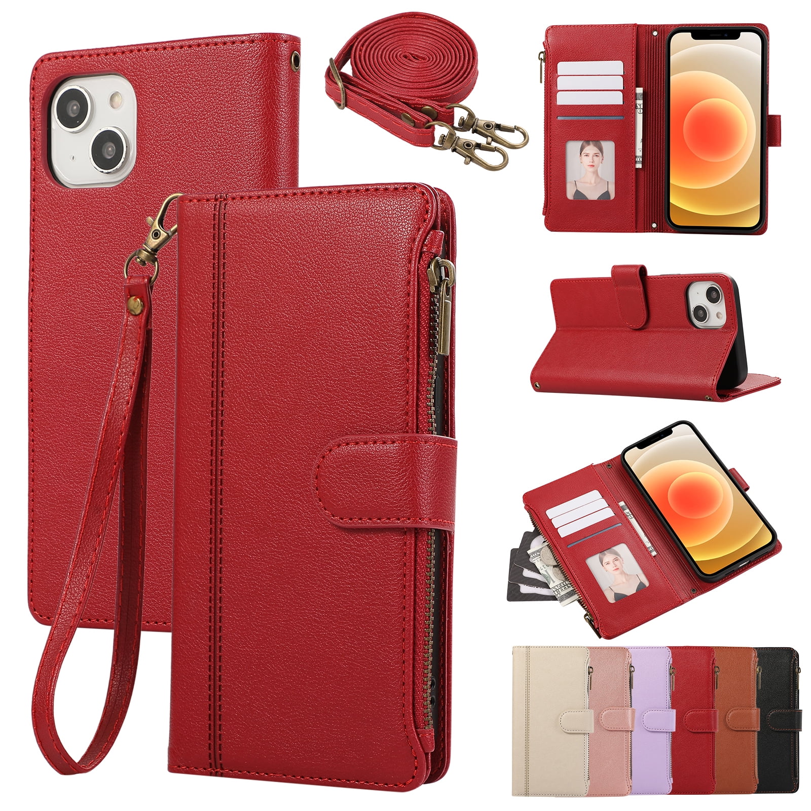 Phone Case for iPhone 11 Pro Max Wallet Cover with Crossbody Shoulder ...