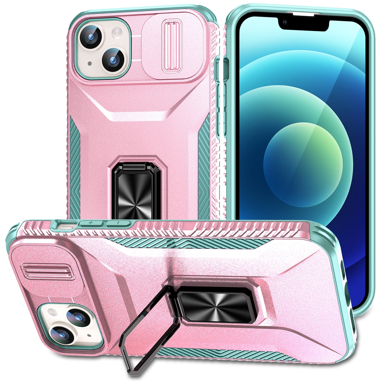 Phone Case for iPhone 13 Case with Sliding Camera Cover, with 360 ...
